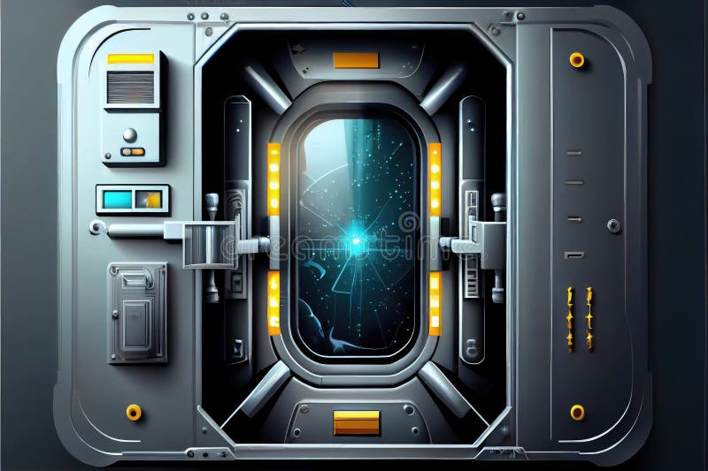 Abstract Fantastic Outer Space of Metal Gate Security Control System ...