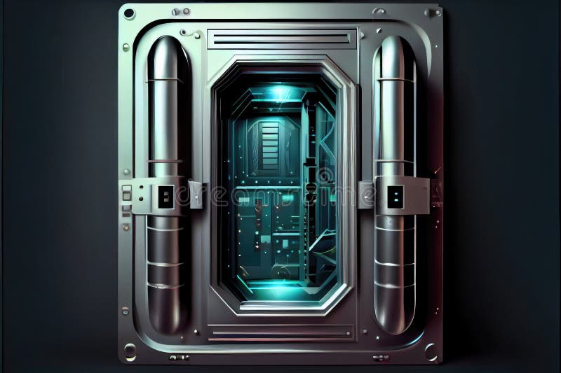 Abstract Fantastic Outer Space of Metal Gate Security Control System ...