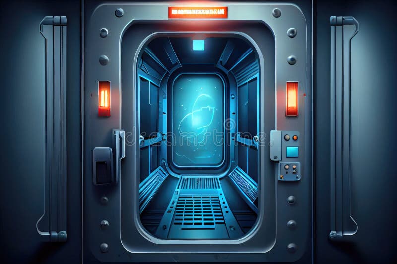 Abstract Fantastic Outer Space of Metal Gate Security Control System ...