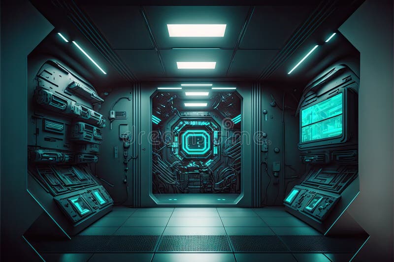 Abstract Fantastic Outer Space of Metal Gate Security Control System ...