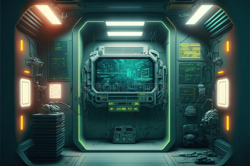 Abstract Fantastic Outer Space of Metal Gate Security Control System ...