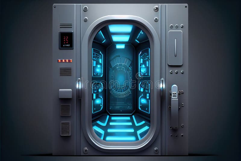 Abstract Fantastic Outer Space of Metal Gate Security Control System ...