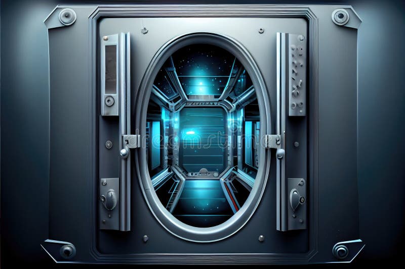 Abstract Fantastic Outer Space of Metal Gate Security Control System ...