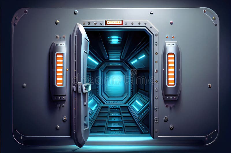 Abstract Fantastic Outer Space of Metal Gate Security Control System ...