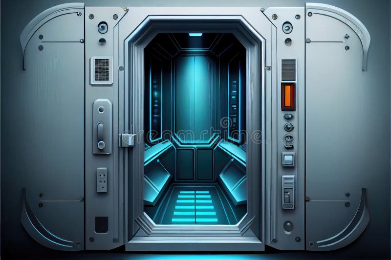 Abstract Fantastic Outer Space of Metal Gate Security Control System ...