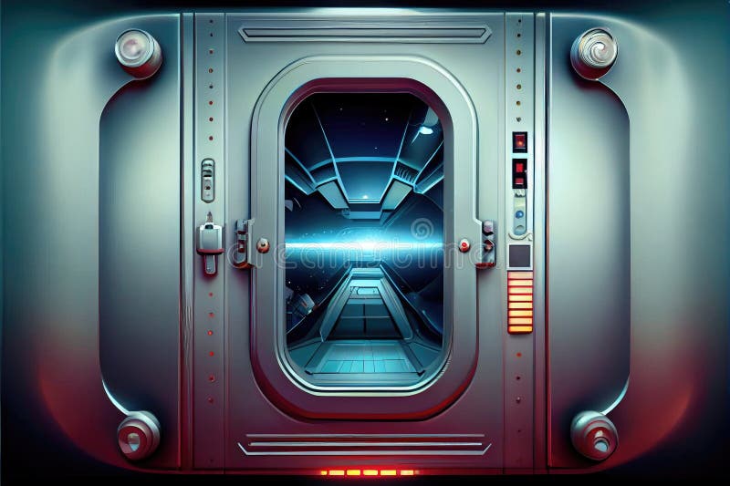 Abstract Fantastic Outer Space of Metal Gate Security Control System ...