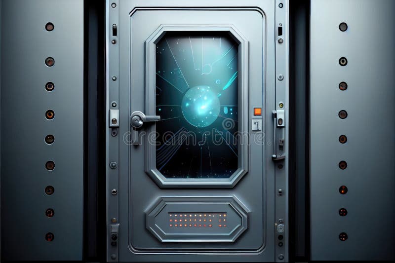 Abstract Fantastic Outer Space of Metal Gate Security Control System ...