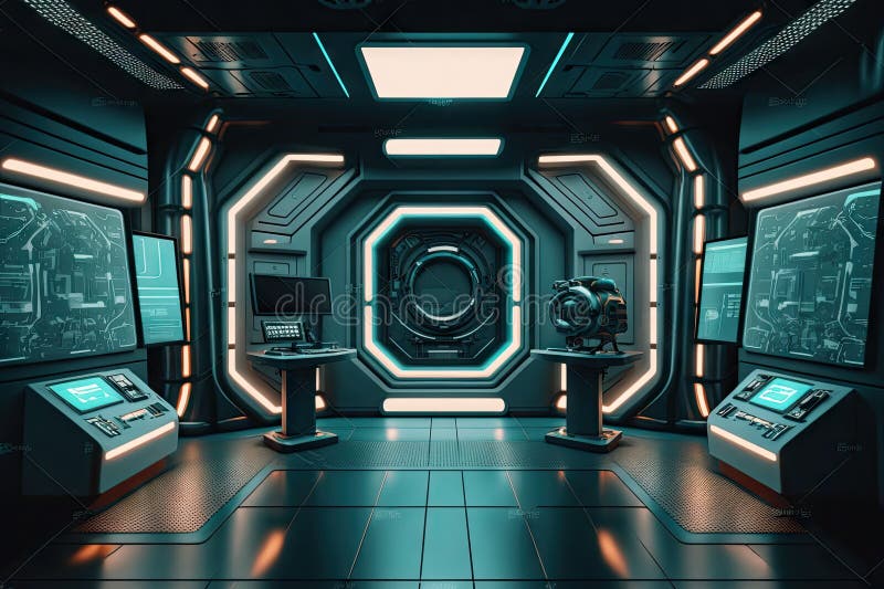 Abstract Fantastic Outer Space of Metal Gate Security Control System ...