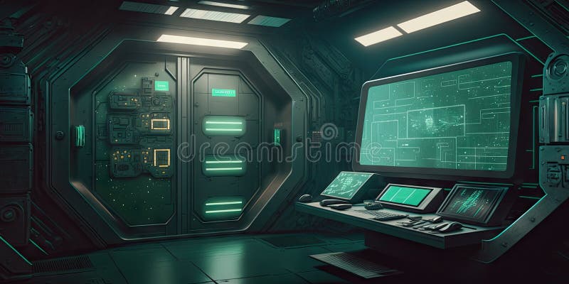 Abstract Fantastic Outer Space of Metal Gate Security Control System ...