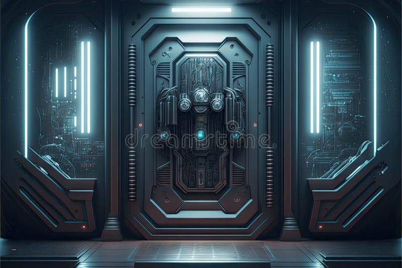 Abstract Fantastic Outer Space of Metal Gate Security Control System ...