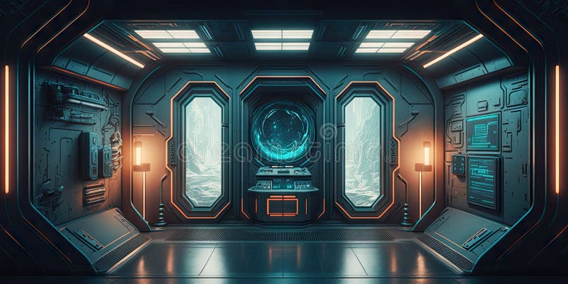 Abstract Fantastic Outer Space of Metal Gate Security Control System ...