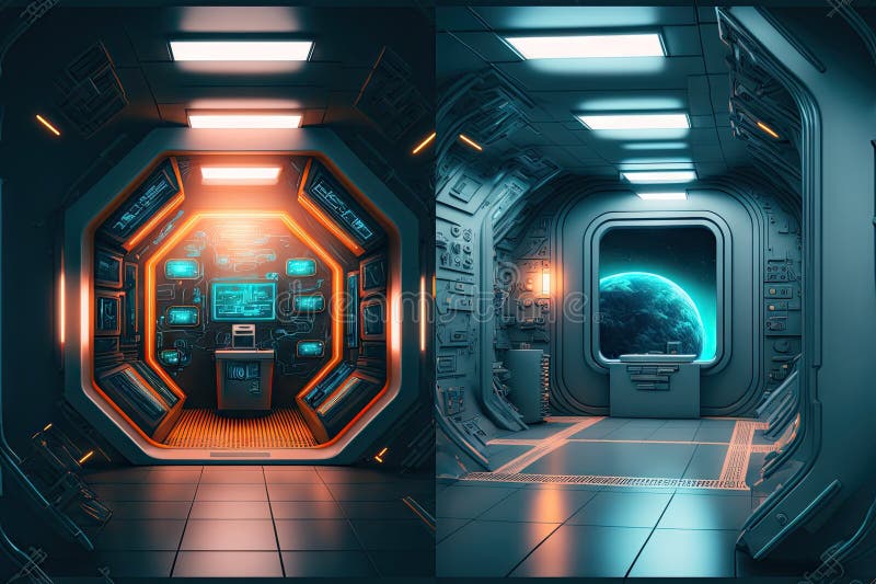 Abstract Fantastic Outer Space of Metal Gate Security Control System ...