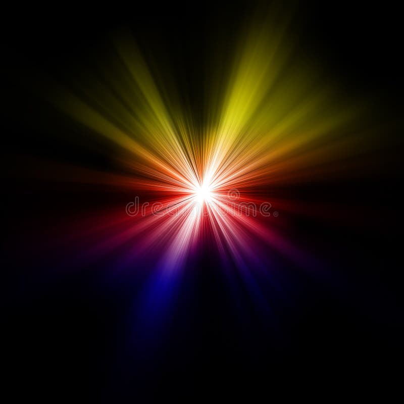 Abstract Flash Star Light. Colorful Exploding Stock Vector ...