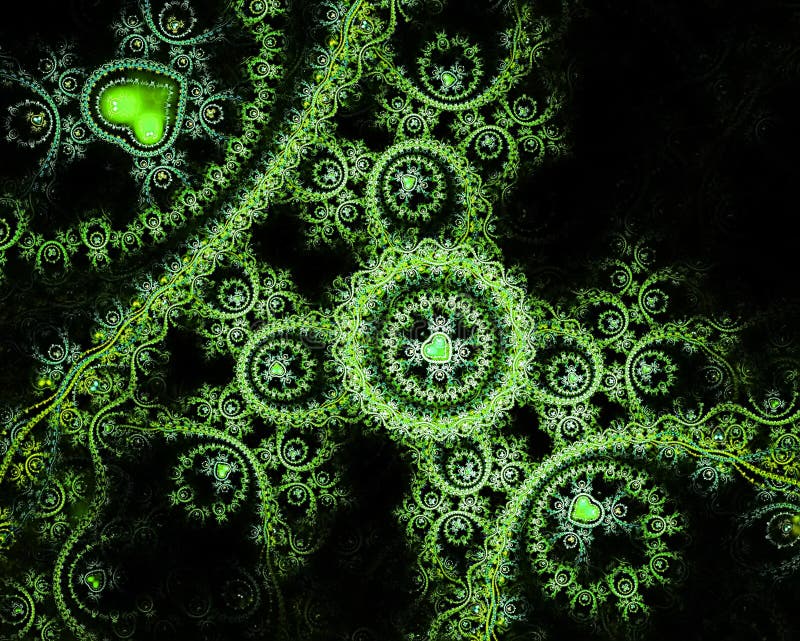 Abstract Fantasy Background with Heart Shapes Stock Illustration ...