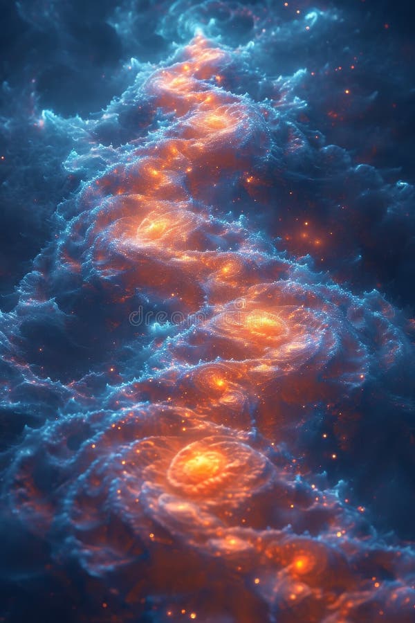 An Abstract Fantasy Lightning Bolt . 3d Illustration Stock Illustration ...