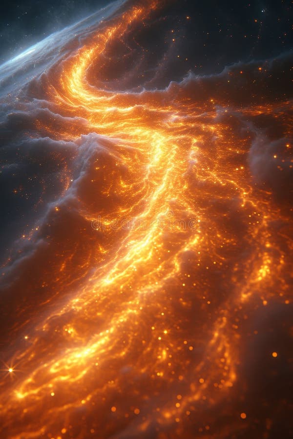 An Abstract Fantasy Lightning Bolt . 3d Illustration Stock Illustration ...