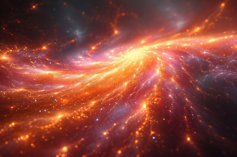 An Abstract Fantasy Lightning Bolt . 3d Illustration Stock Illustration ...