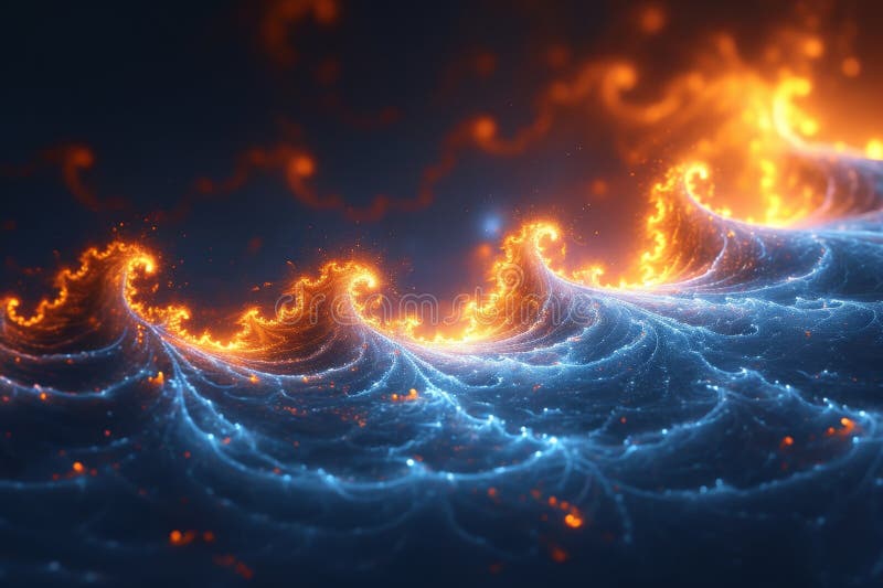 An Abstract Fantasy Lightning Bolt . 3d Illustration Stock Illustration ...