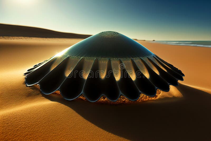 Abstract Fantasy Shell on the Beach. Surreal Seashell on the Alien ...