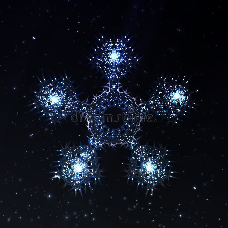 Abstract Fantasy Snowflake Illustration Stock Vector - Illustration of ...
