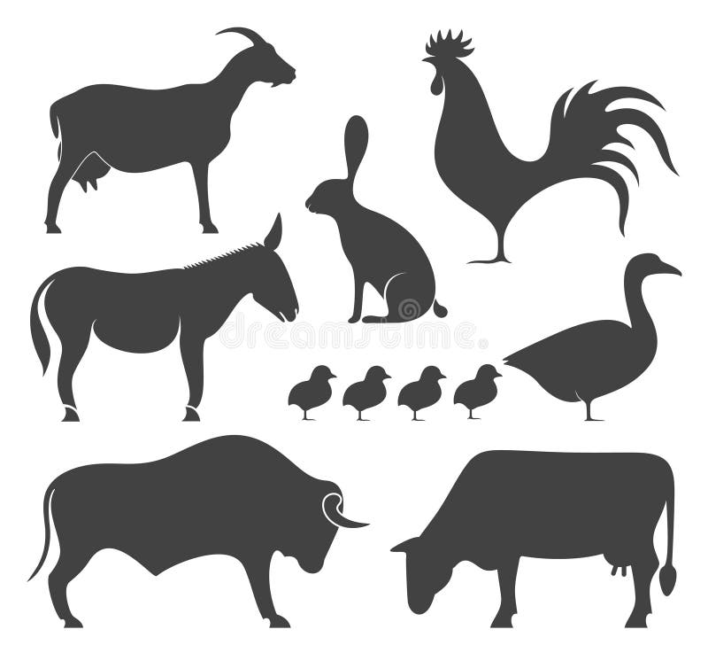 Abstract Farm Animal. Silhouette Stock Vector - Illustration of ...