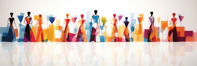 An Abstract Fashion Catwalk Display Banner Stock Illustration ...