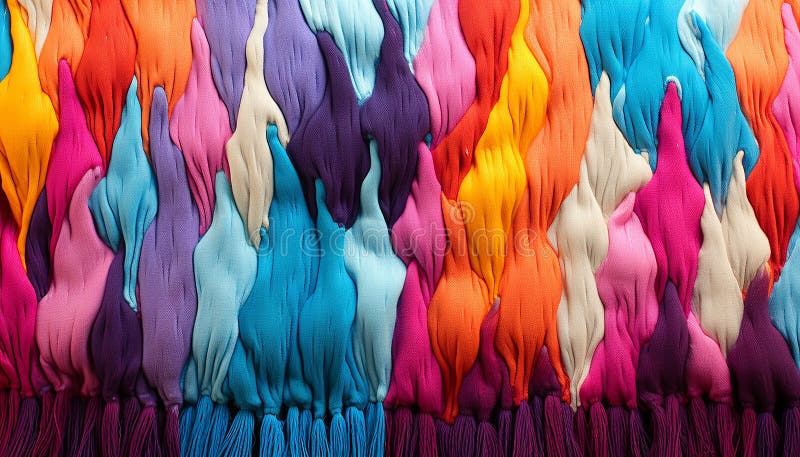 Abstract Fashion Collection Vibrant Colors, Striped Patterns, Smooth ...