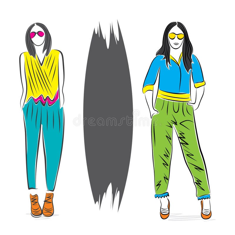 Abstract Fashion Model Design Stock Vector - Illustration of green ...