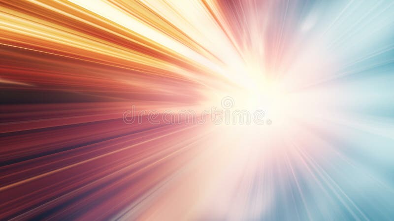 Abstract Fast Moving Stripe Lines with Glowing Sun Light Flare Create a ...