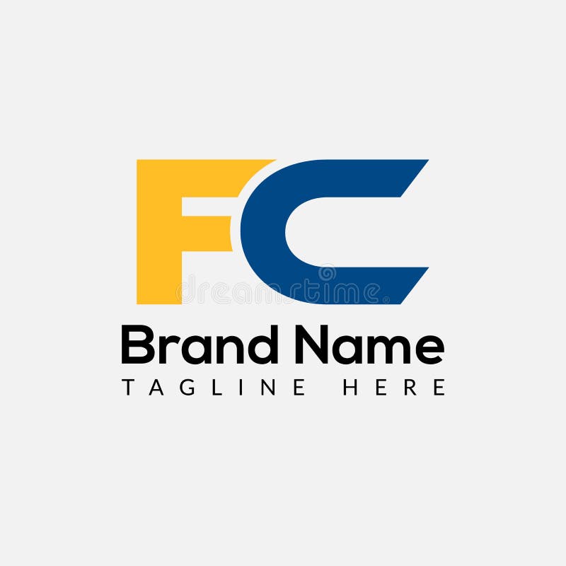 Abstract FC Letter Modern Initial Lettermarks Logo Design Stock Vector ...