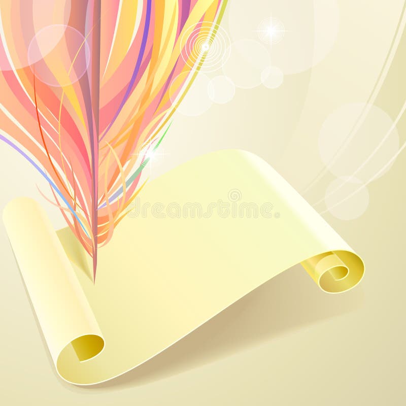Abstract Feather Art Pattern Background Stock Illustration ...