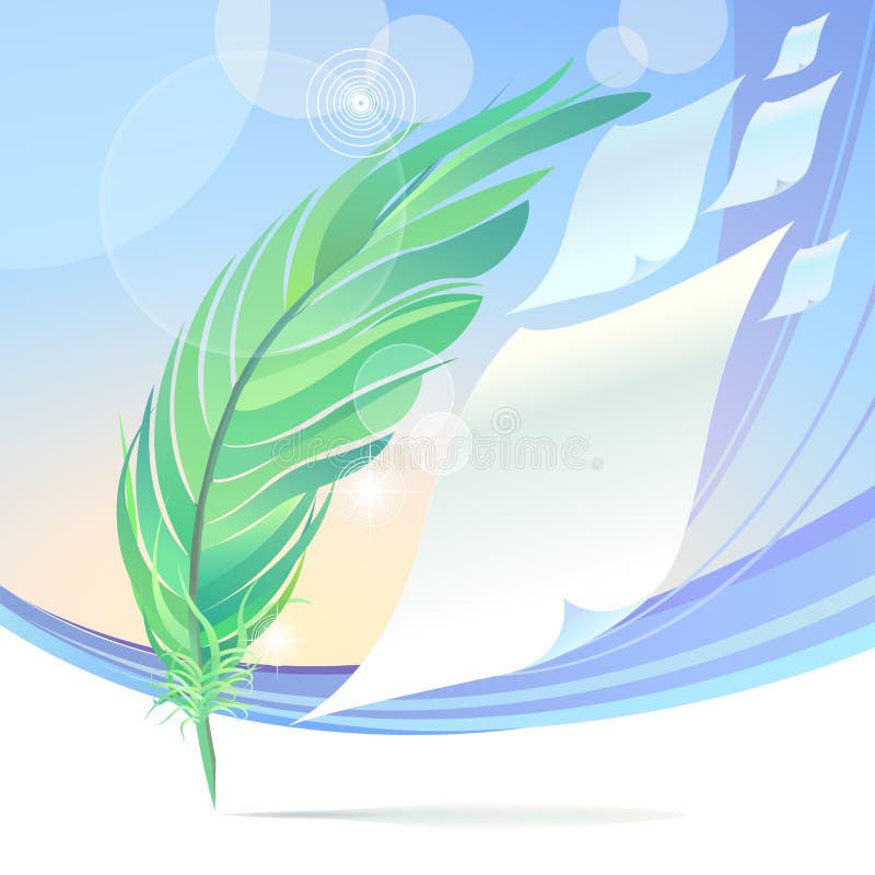 Abstract Feather Art Pattern Background Stock Illustration ...