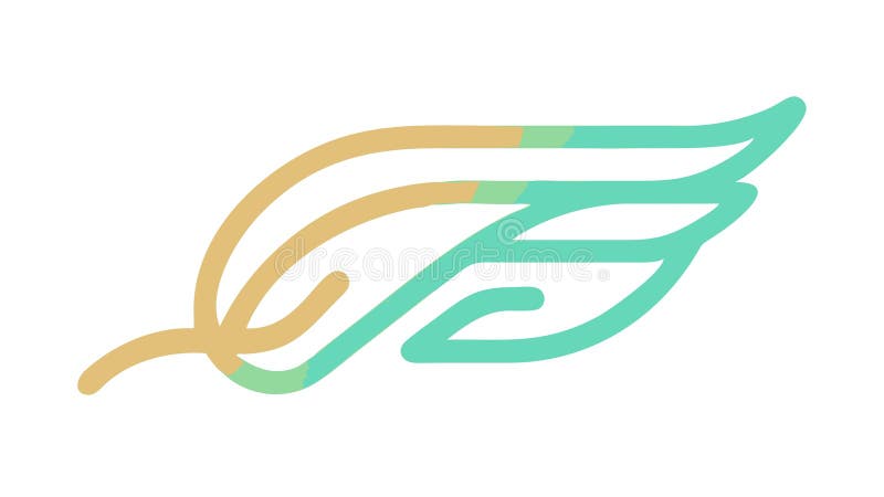 Abstract Feather Design, Lightness and Gentle Movement, Vector Design ...