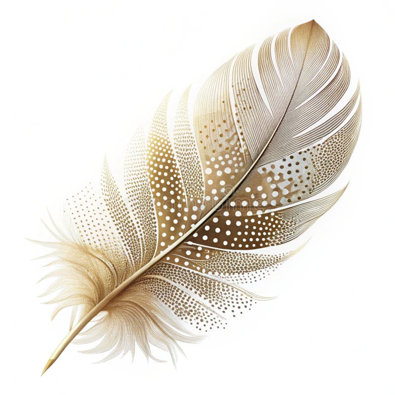 Abstract Feather with Dots stock illustration. Illustration of abstract ...