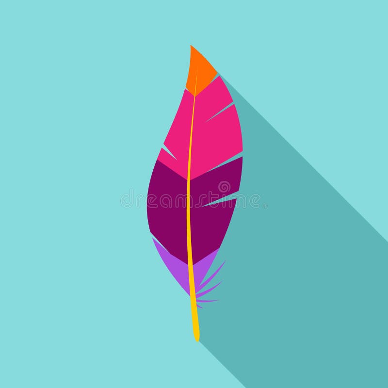 Abstract Feather Icon, Simple Style Stock Vector - Illustration of ...