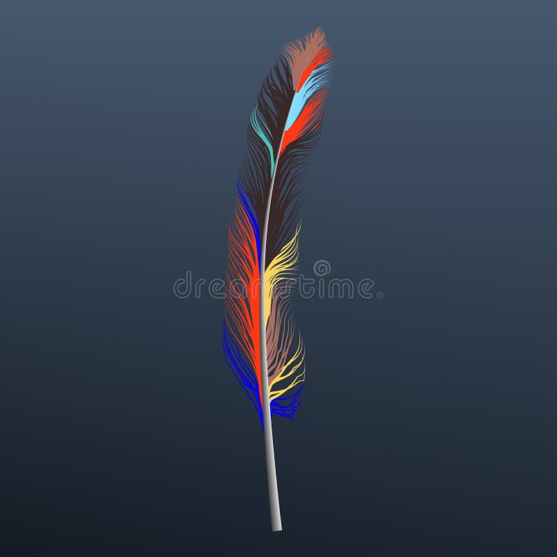 Abstract Feather Icon, Realistic Style Stock Vector - Illustration of ...