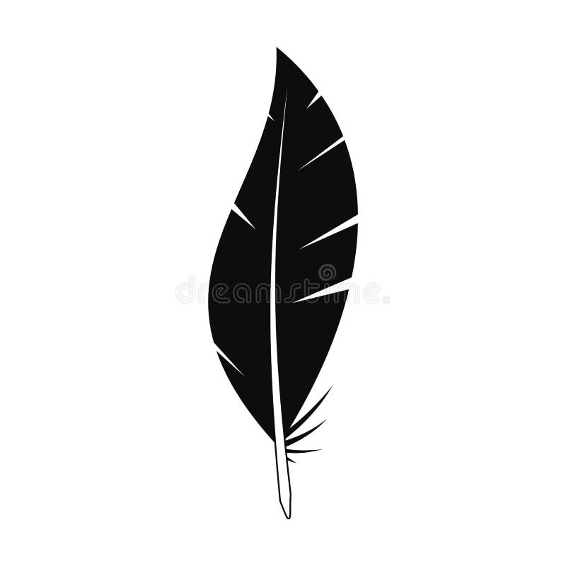 Abstract Feather Icon, Simple Style Stock Vector - Illustration of ...