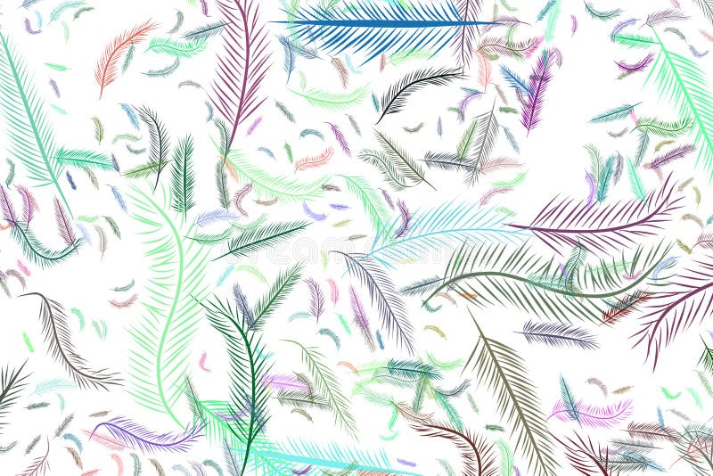 Abstract Feather Illustrations Background. Concept, Texture, Drawing ...