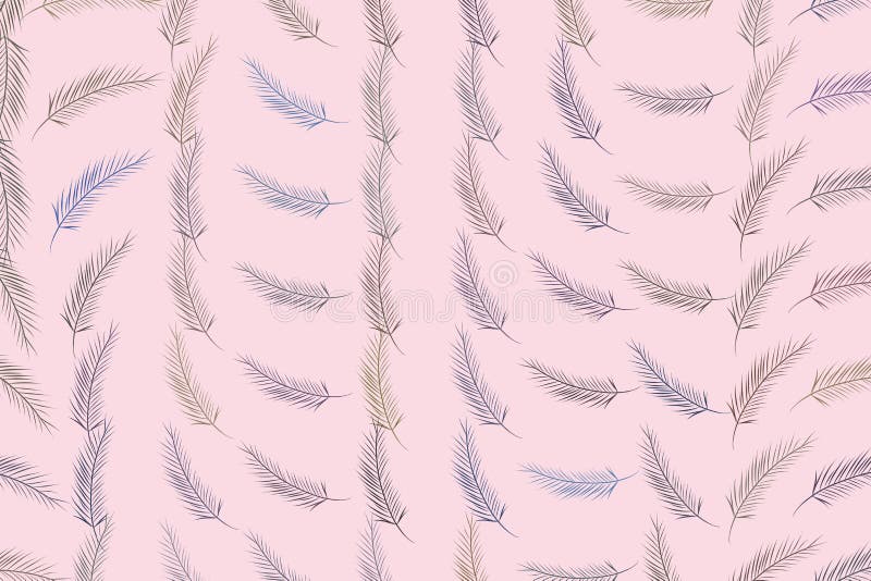 Abstract Feather Illustrations Background. Shape, Details, Canvas ...