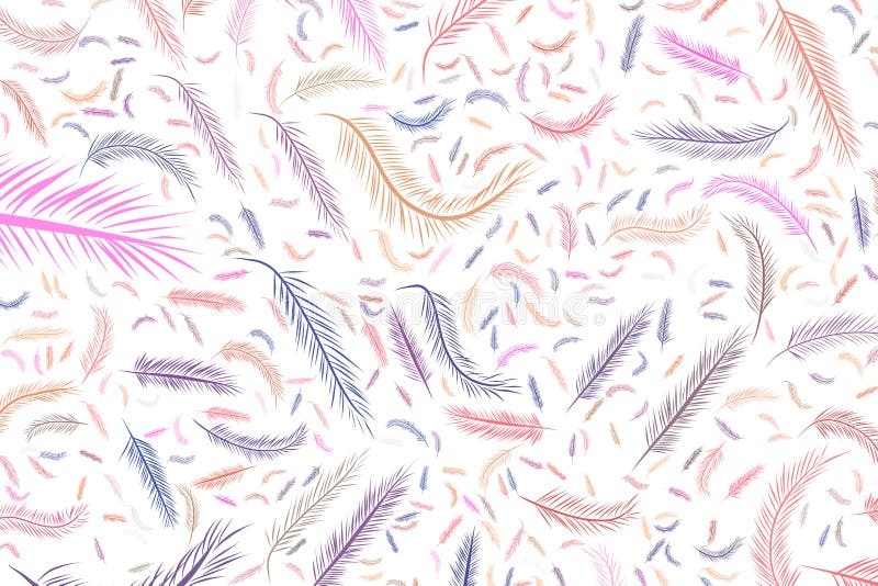Abstract Feather Illustrations Background. Template, Messy, Sketch ...