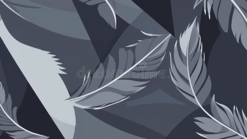 Abstract Feather Pattern in Geometric Shapes for a Bold, Contemporary ...