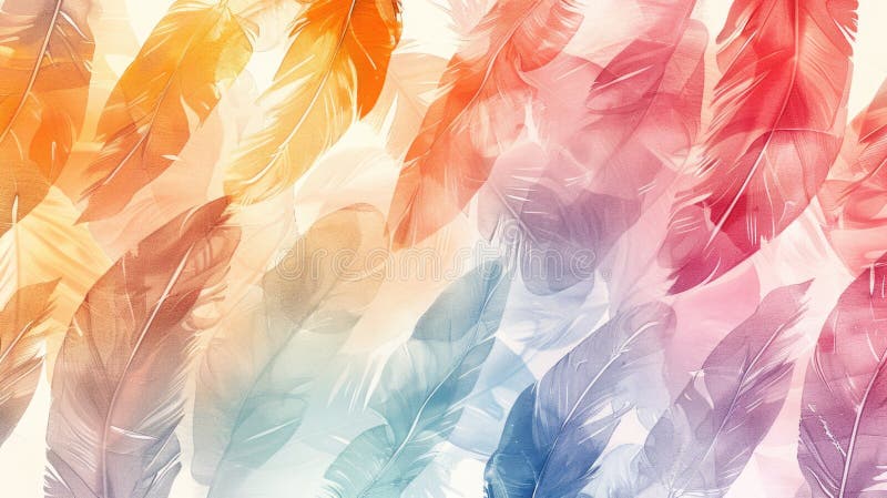 Abstract Feather Pattern on Pastel Color Background Stock Photo - Image ...