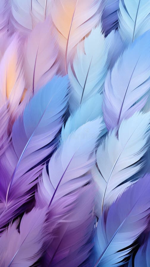 Abstract Feather Background; Pastel Color Pattern Design Stock Vector ...