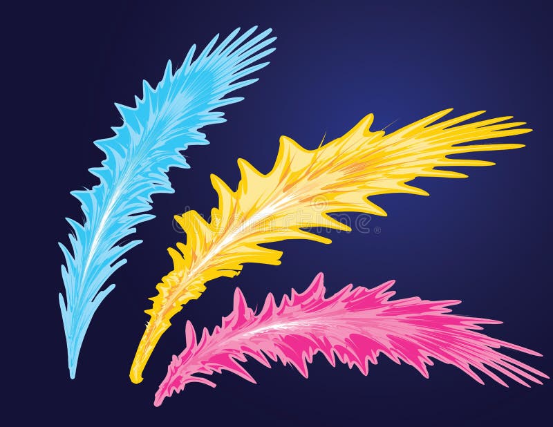 Abstract feather set stock vector. Illustration of feather - 19188683