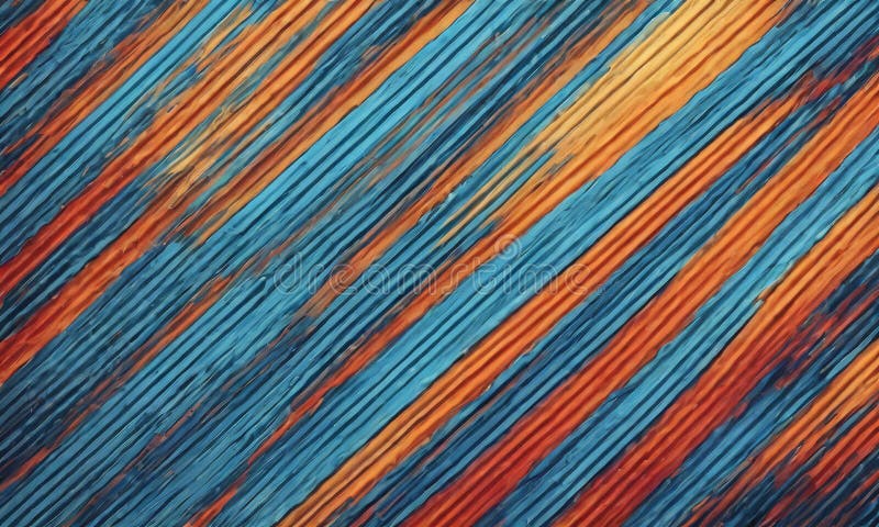 Abstract Featuring Diagonal Stripes in Blue, Orange, and Red, Creating ...