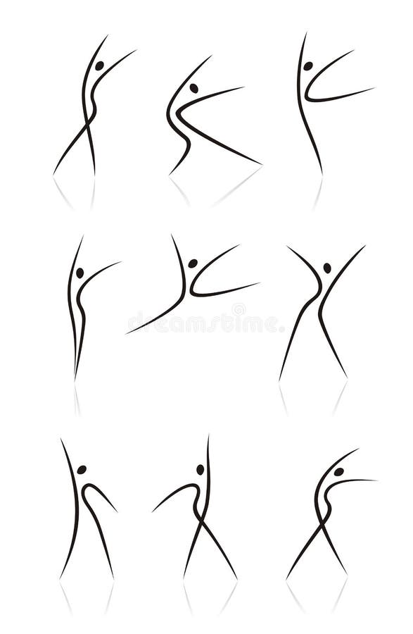 Abstract Figures in Movement Stock Vector - Illustration of movement ...