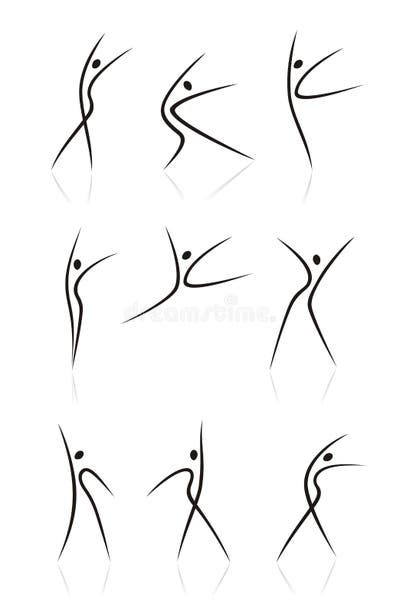 Abstract Female Figures. Part II Stock Vector - Illustration of black ...