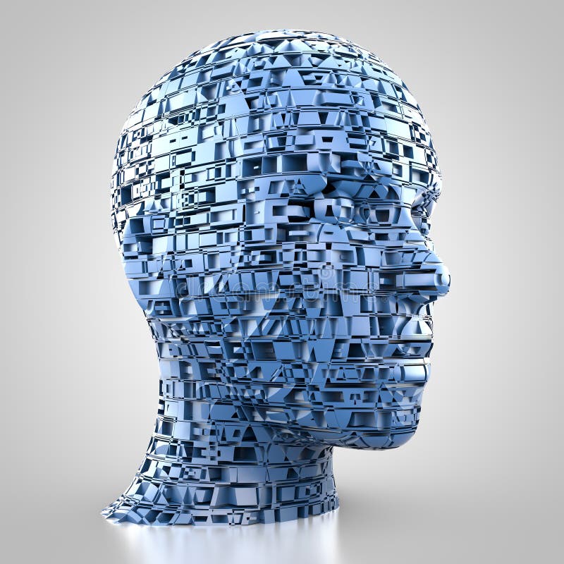 Abstract female head stock illustration. Illustration of rendering ...