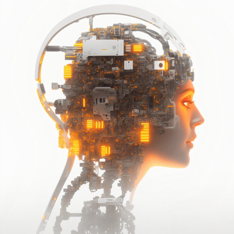Abstract Female Humanoid Head As Artificial Intelligence Stock ...