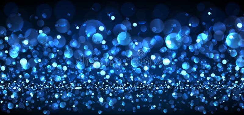 Abstract Festive Blue Luminous Banner. Stock Vector - Illustration of ...